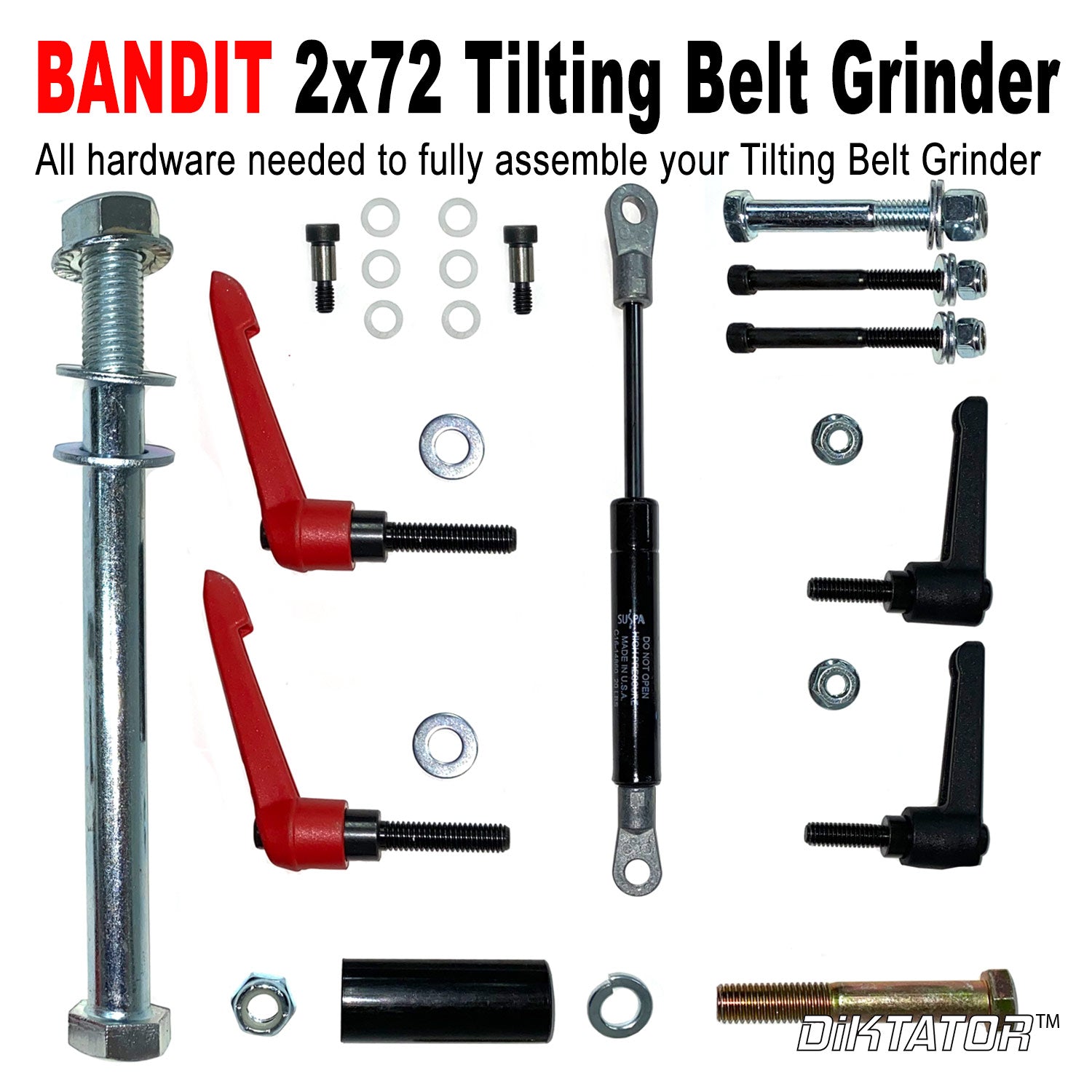 Complete Bandit 2x72 Belt Grinder Hardware Kit – Diktator Grinders